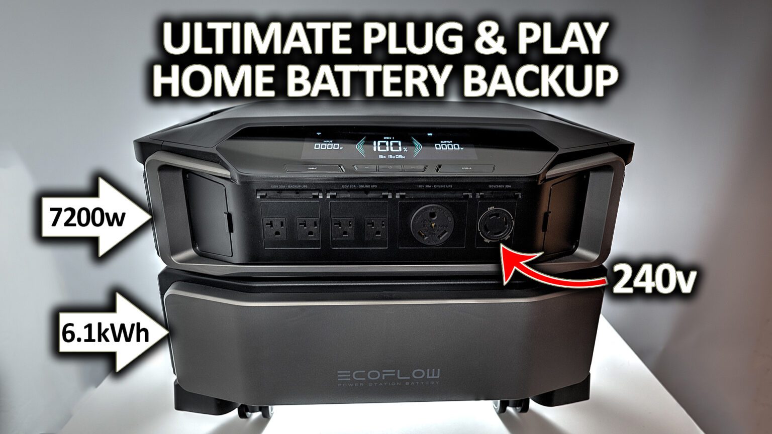 Ecoflow Delta Pro ULTRA 7200w 120v | 240v Home Backup Battery Solar ...